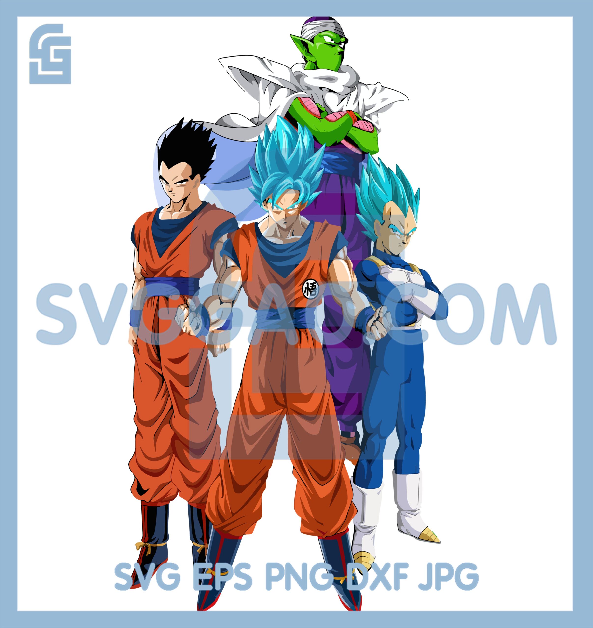 Dragon Ball Z Svg, Goku Svg, Vegeta Svg, Gohan Svg, Piccolo Svg, Anime Svg