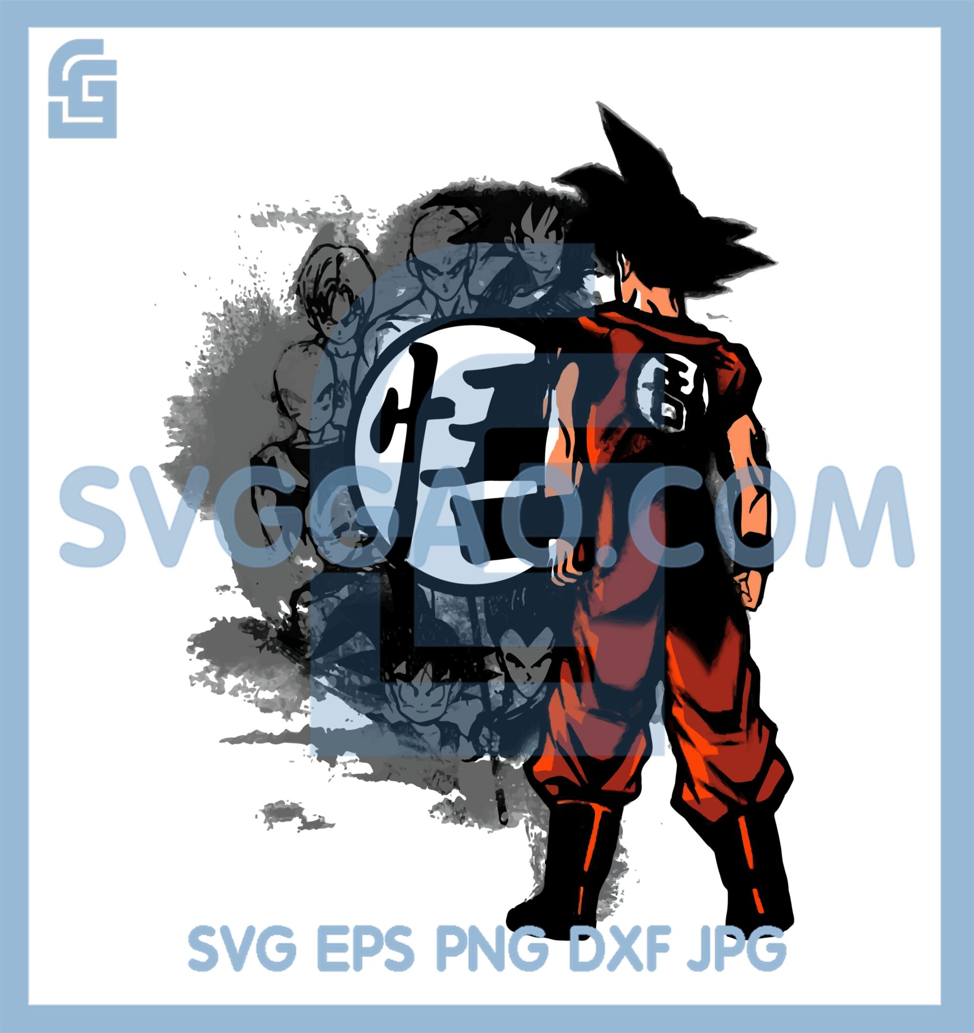 Goku Saiyan Logo Svg, Dragon Ball Logo Svg, Anime Lover Svg