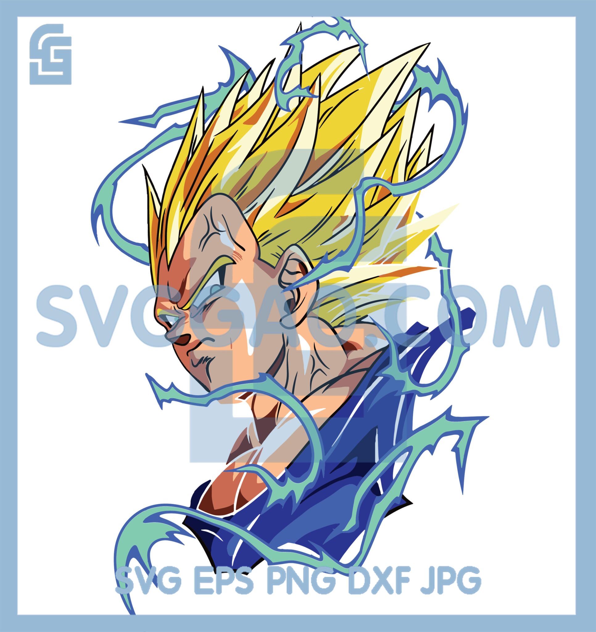 Goku Super Saiyan Svg, Dragon Ball Svg, Anime Goku Svg