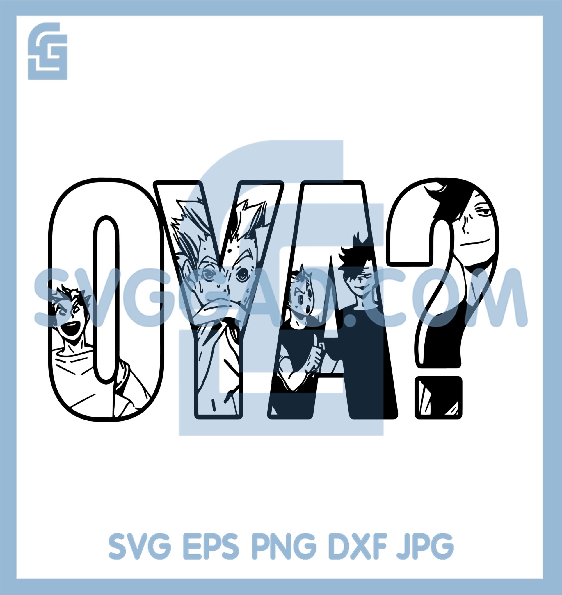 Haikyuu Oya Svg, Anime Haikyuu Oya Svg, Haikyuu Oya Face Svg