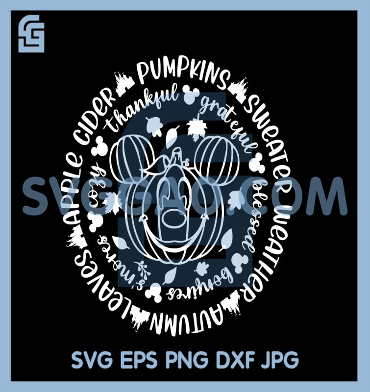 Fall Words Svg, Mickey Pumpkin Svg – SVGGAO