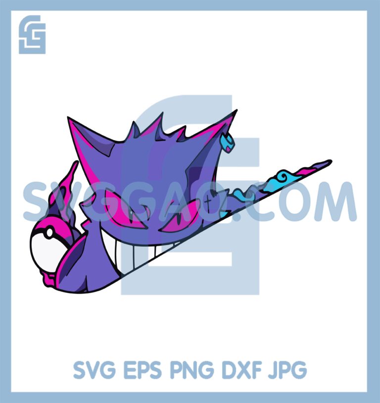 Gengar Logo Nike Svg, Biel Gengar Svg, Pokemon Gengar Svg, Gengar Just ...