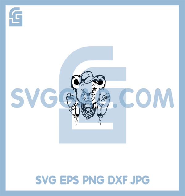 Gangster Teddy Hand Two Svg, Hipster Bear Cut File Svg, Mafia Bandit ...