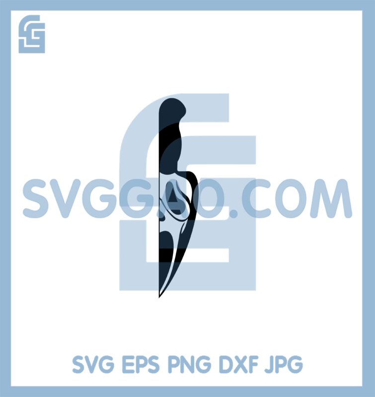 Ghost Face On The Knife Halloween Svg, Horror Movie Killer Svg – SVGGAO