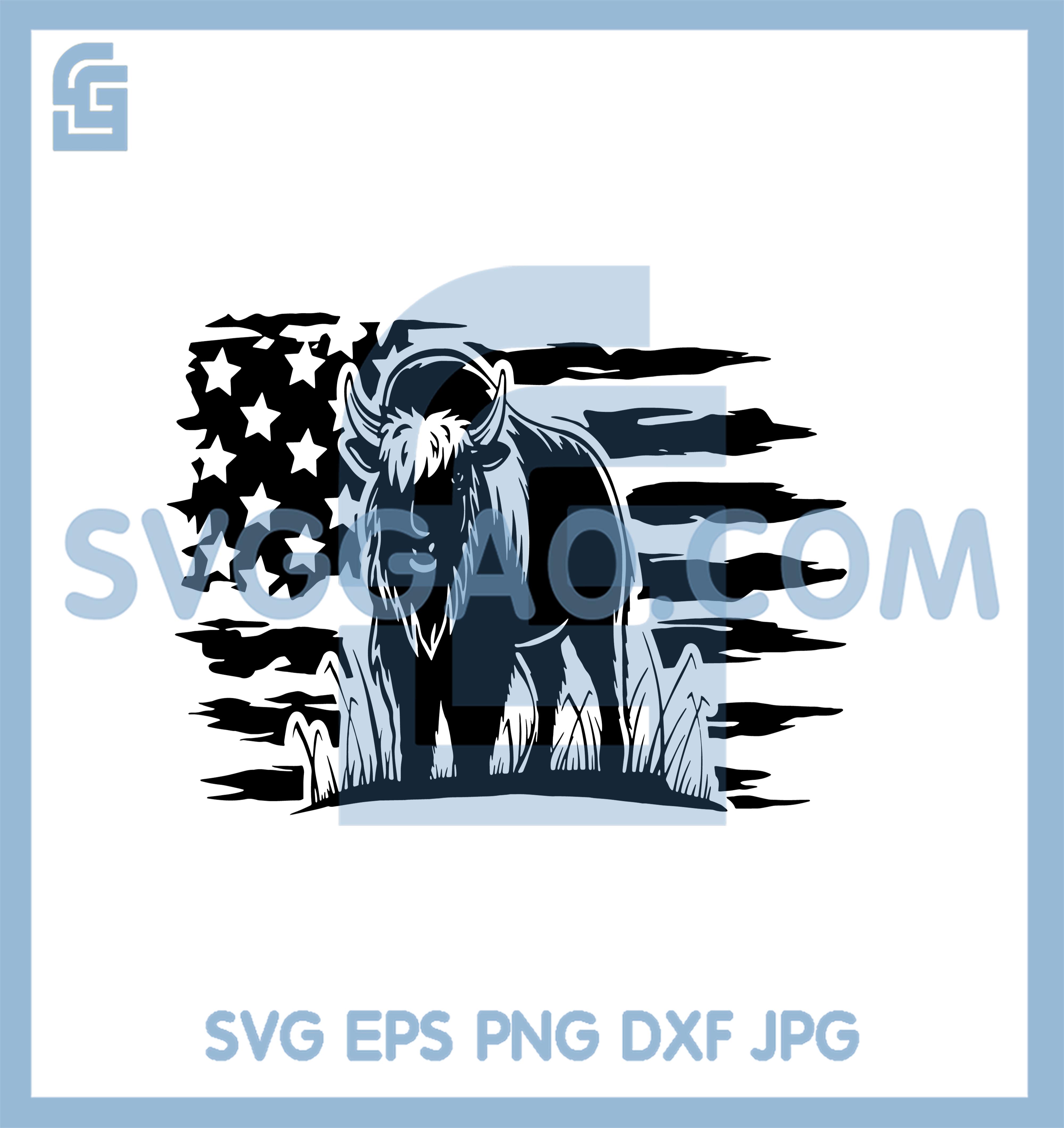 Buffalo Svg, US Bison Buffalo Svg File, Animal Svg, Buffalo Cut files ...