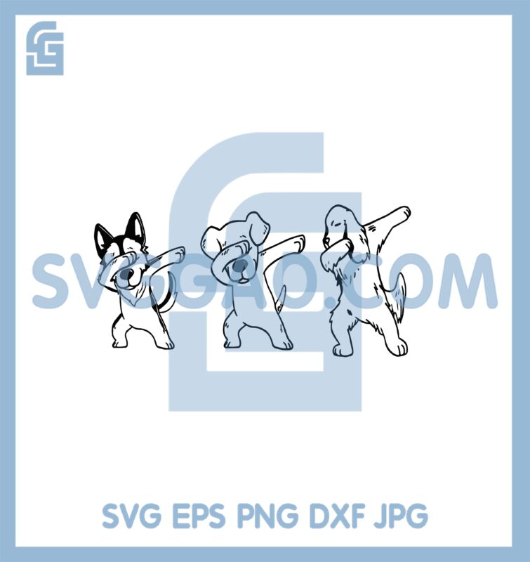 Dabbing Dogs Svg, Pet Svg, Dog Dabbing Svg