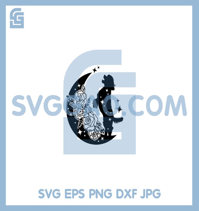 Doodle Dancing On The Moon Svg, Doodle Svg, Moon Doggo Svg