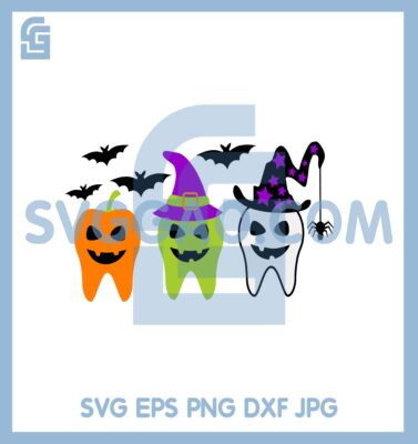 Ghost Teeth Svg, Pumpkin Ghost Tooth Teeth Svg, Teeth Halloween Svg ...