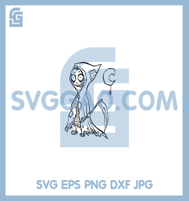 Creepy Girls Halloween Svg, Goth Coloring Book Svg