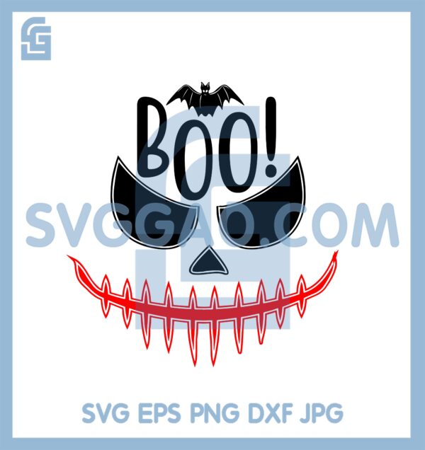 Boo Svg Halloween Svg, Ghost Smile Svg, Fall Svg,, Kids Halloween Svg,