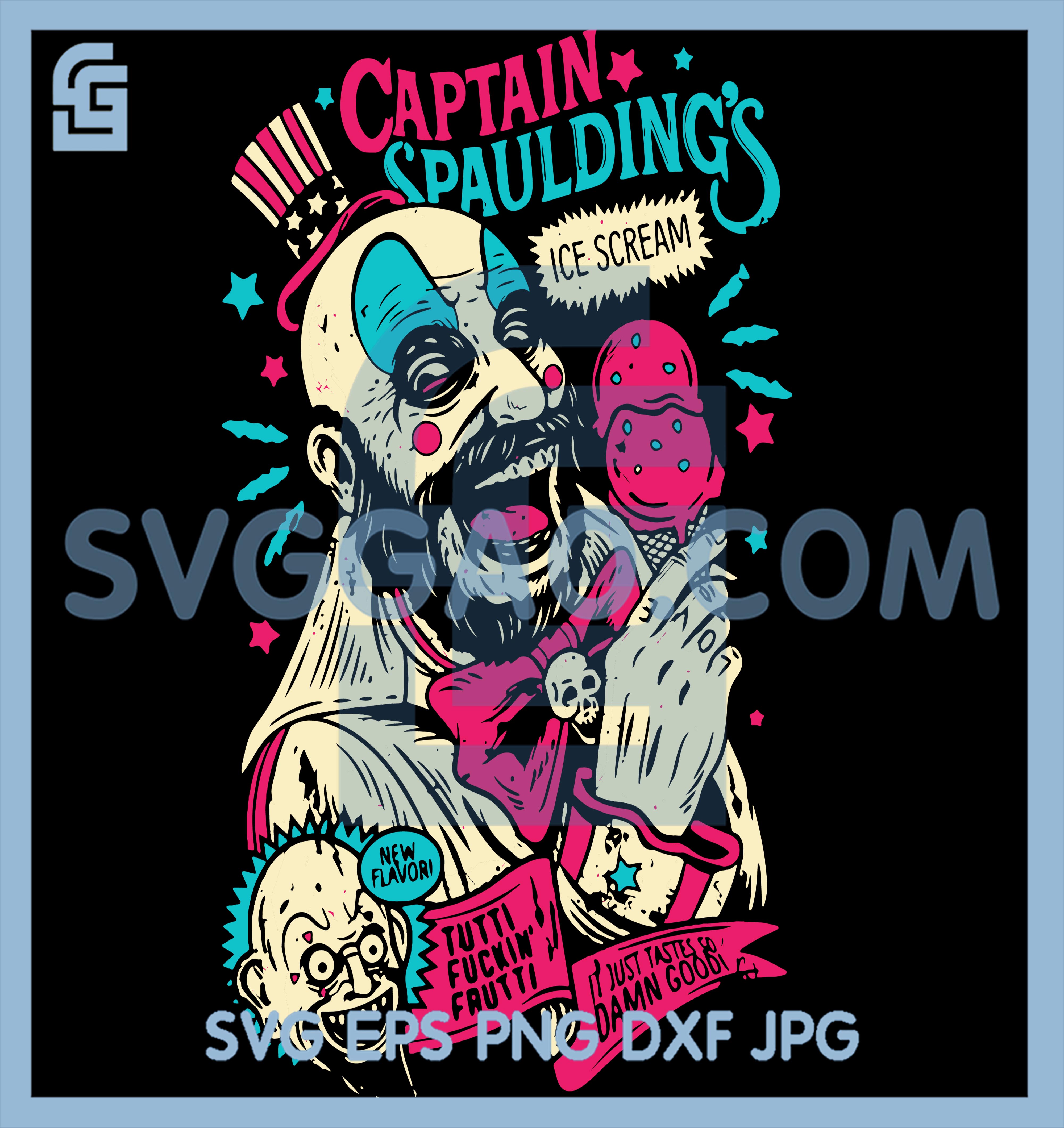 Captain Spaulding Svg, Captain Spaulding Horror Film Halloween Svg ...