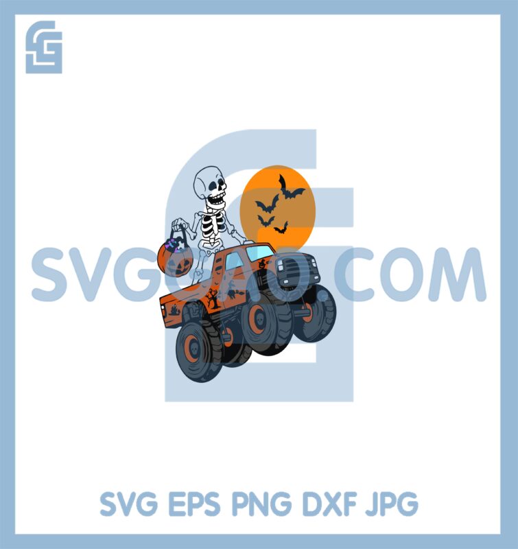 Funny Skeleton And Halloween Car Svg, Skeleton Car Hallooween Svg ...