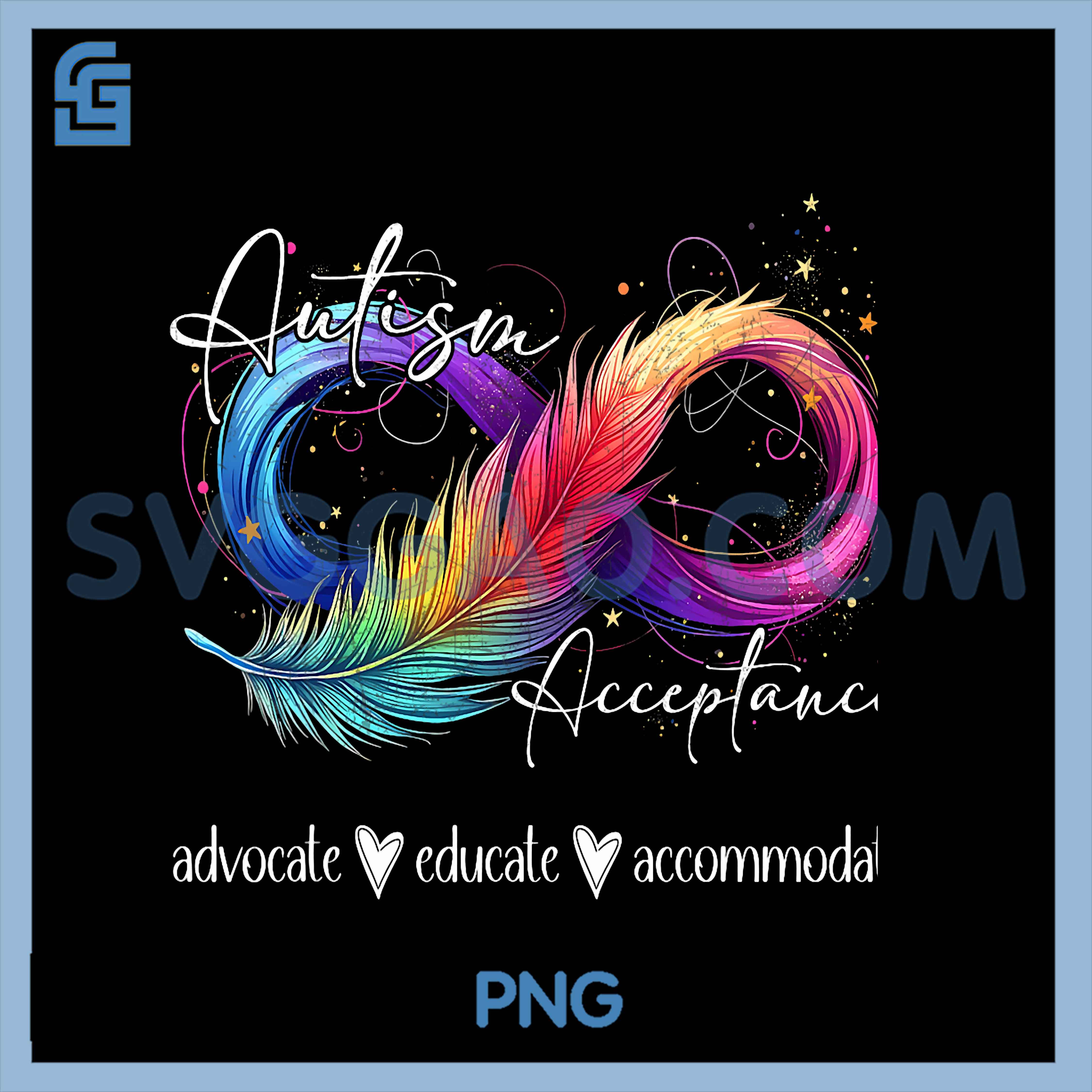Autism Awareness Acceptance Infinity PNG, Spectrum PNG