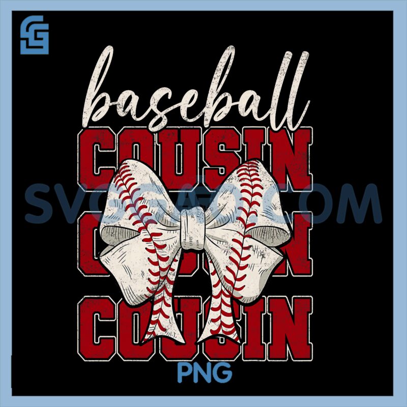 Baseball Cousin Coquette PNG, Bow Sport Lover PNG – SVGGAO
