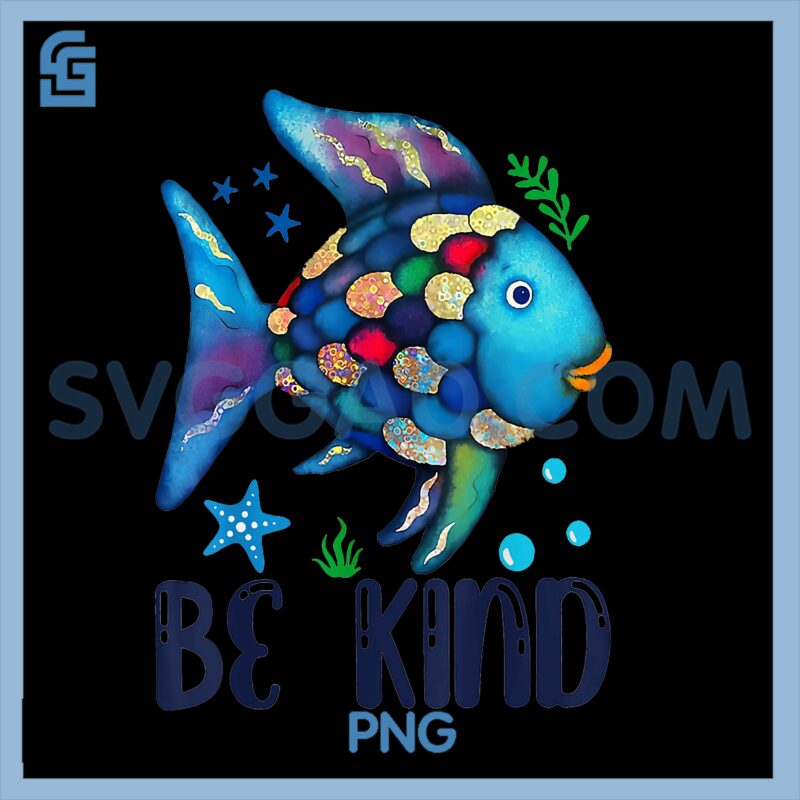 Be Kind Rainbow Scale Fish PNG, Teacher Reading Book PNG