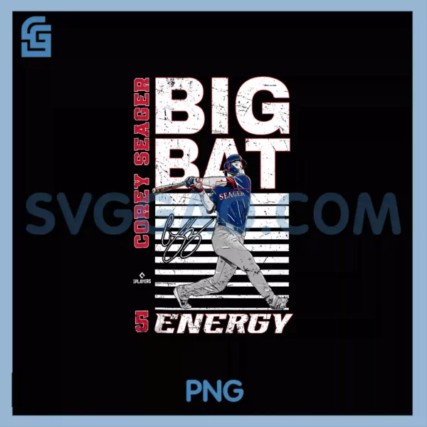 Big Bat Energy Corey Seager Texas PNG, Baseball MLBPA PNG