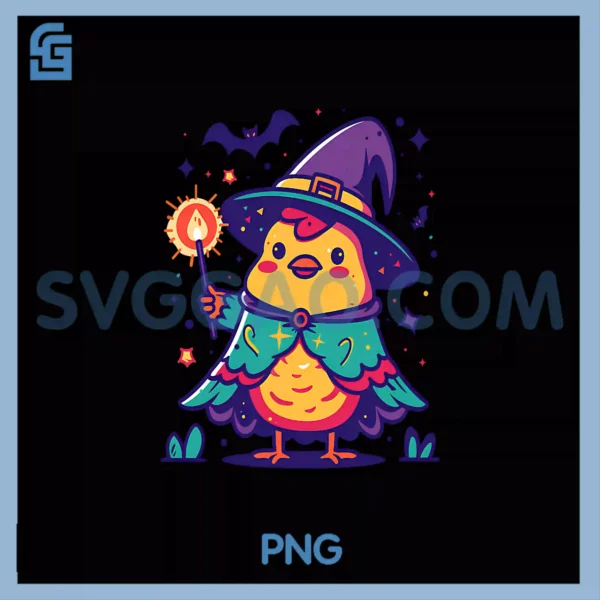 Halloween ChickenPNG, Chicken Casting A Spell PNG – SVGGAO
