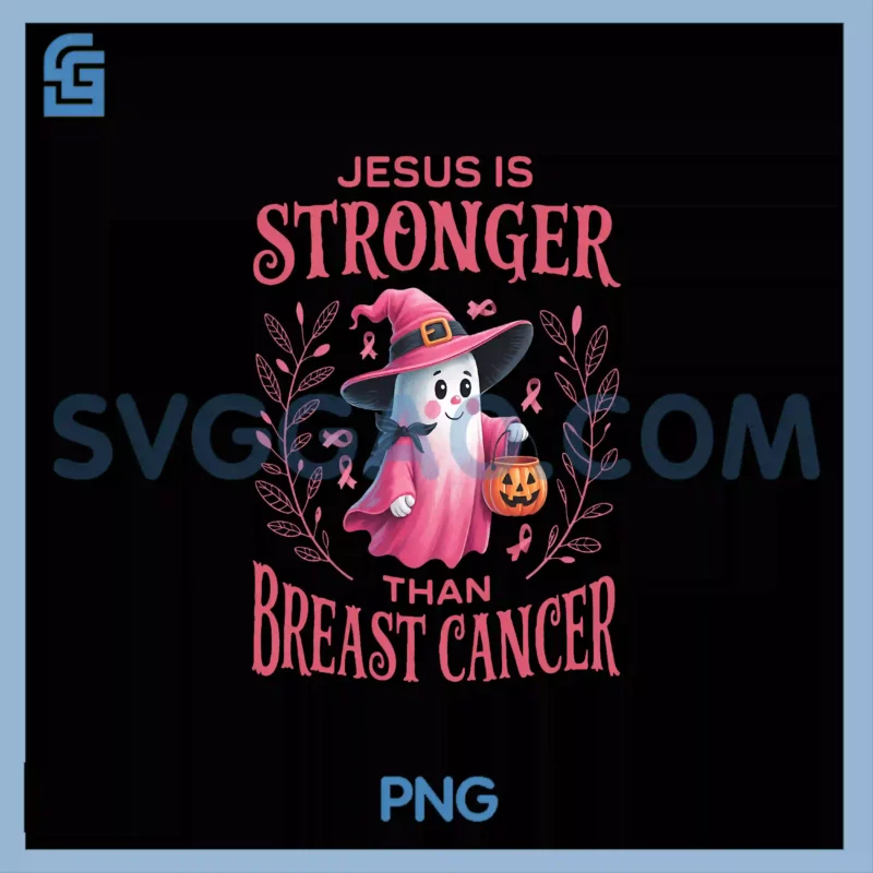 Jesus Is Stronger Than PNG, Breast Cancer Gost Cute PNG