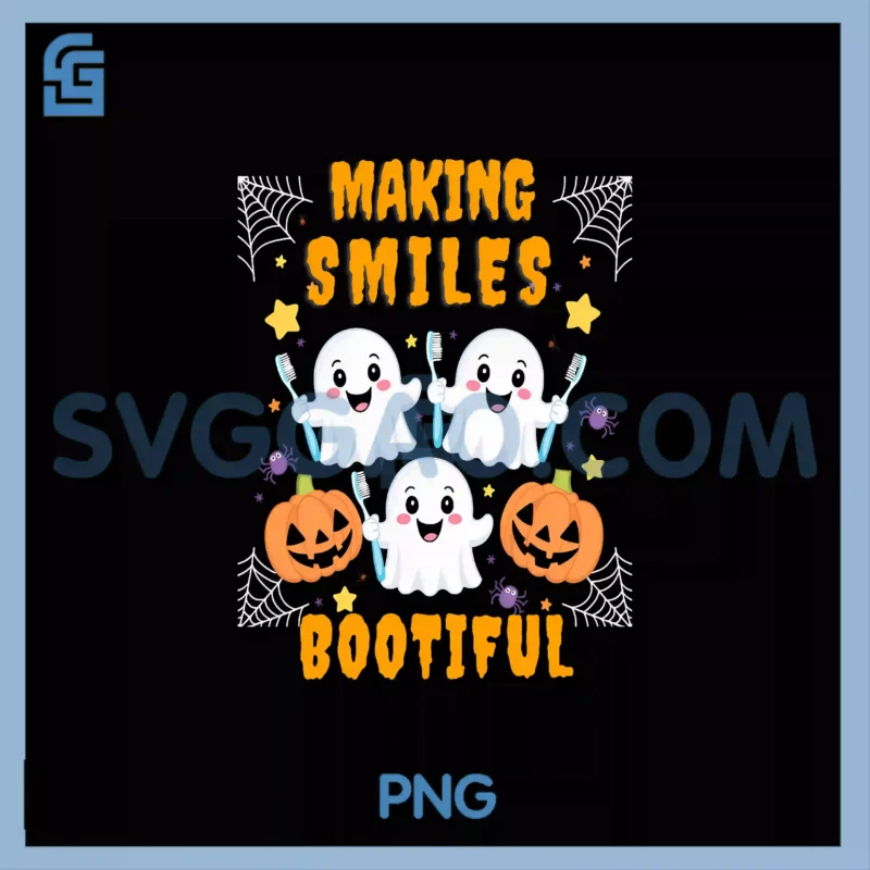 Making Smiles Bootiful PNG, Halloween Ghost Dentist Dental PNG Copy
