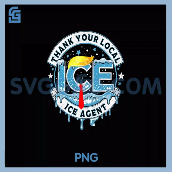 Thank Your Local PNG, Ice agent Retro PNG – SVGGAO