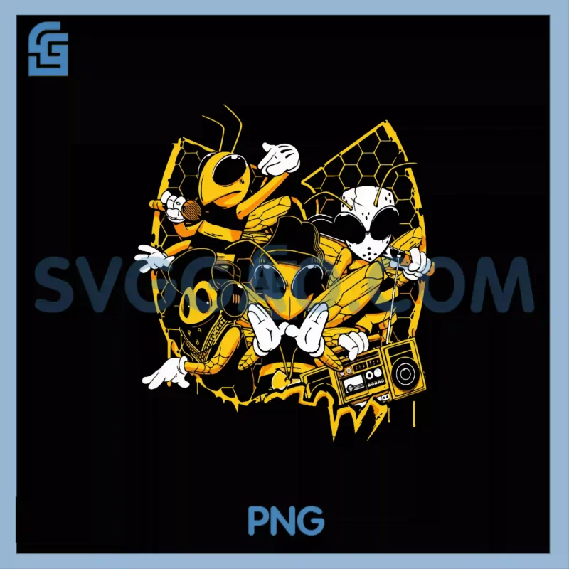Bees Hip Hop PNG, Old School Rap Music Lover PNG