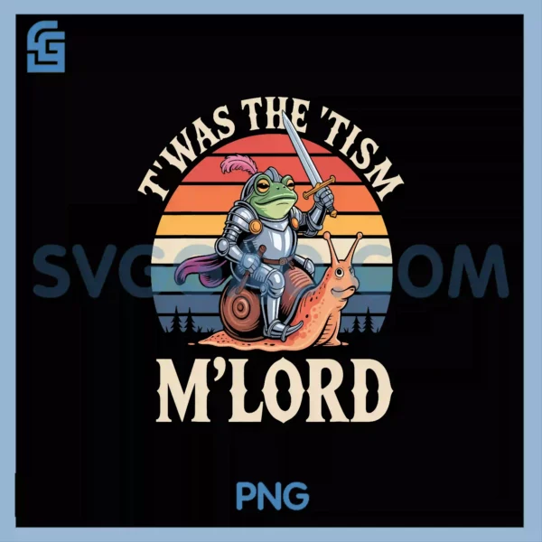 T'was The Tism M'Lord PNG, Medieval Knight Frog PNG
