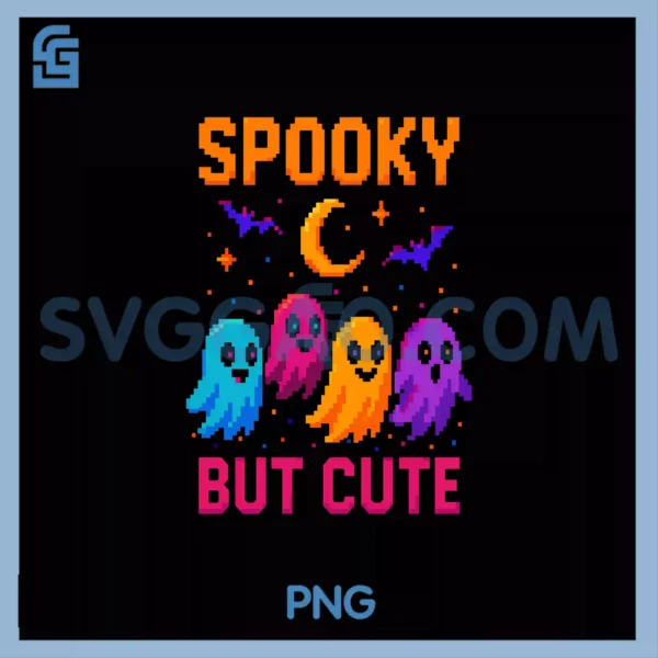 Cute Ghost Pixel Art Retro PNG, Halloween Party Game Lovers PNG – SVGGAO