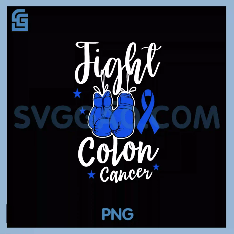Fight Colon Cancer Blue PNG, Ribbon Colon Cancer Awareness Month PNG