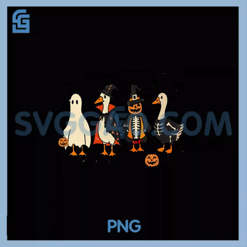 Halloween Goose PNG, Spooky Goose Halloween PNG
