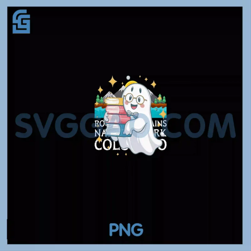 Smiling Ghost Teacher PNG, Holding Books Halloween Art PNG