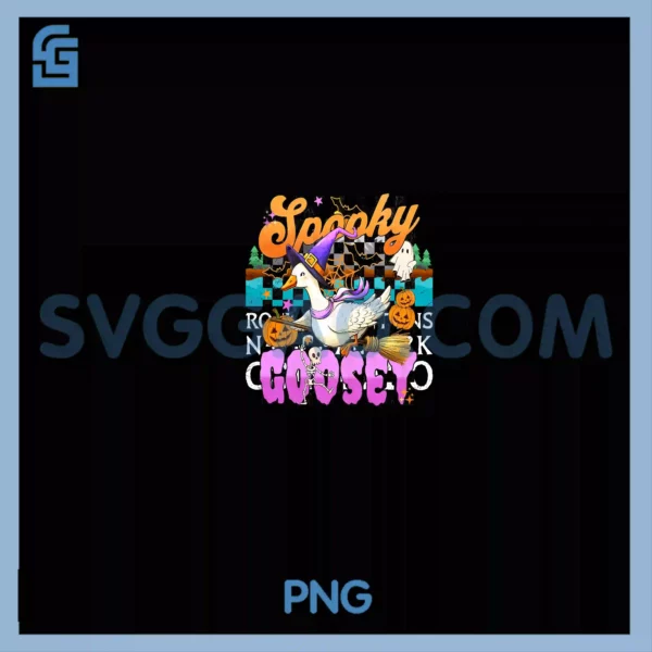 Spooky Goosey Goose PNG, Halloween Cute Witchy Goose PNG