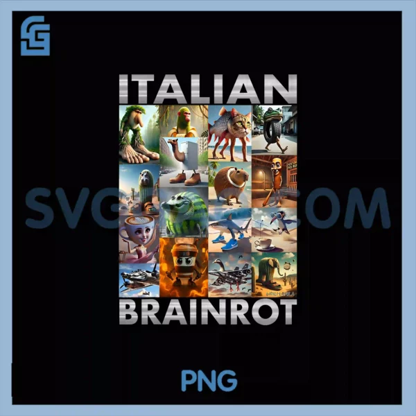 Brainrot Meme PNG, Italian Brain Rot Italian Brainrot PNG