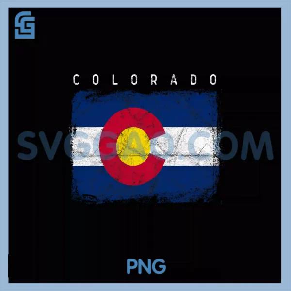 Colorado Vintage Distressed Home PNG, State Flag Design PNG