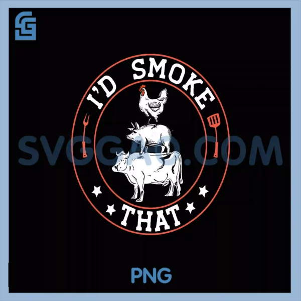 Chef Butcher BBQ Smoker PNG, Smoke That Barbecue Pitmaster PNG – SVGGAO