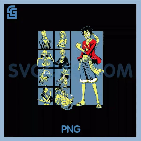 One Piece Anime Pirate PNG, Character Grid PNG – SVGGAO
