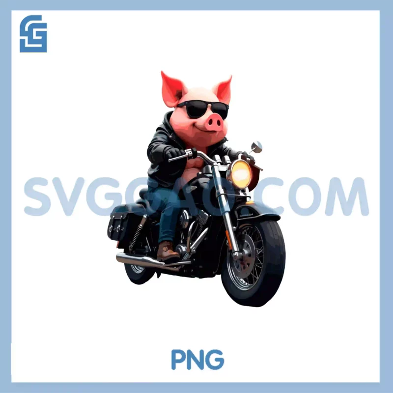Motorcycles Pig Biker Motorcycling PNG, Riding Lover PNG