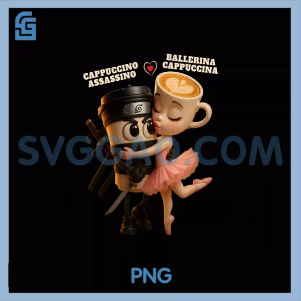 Ballerina Cappuccina PNG, Cappuccino Assassino Italian Brainrot PNG ...