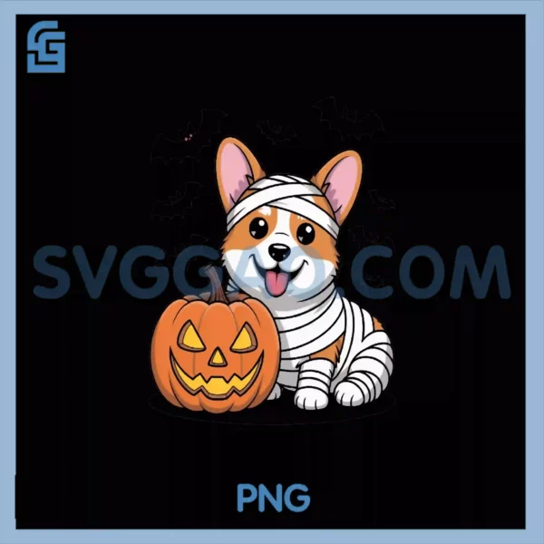 Cute Halloween PNG,Welsh Corgi Mummy Dog Lover PNG – SVGGAO
