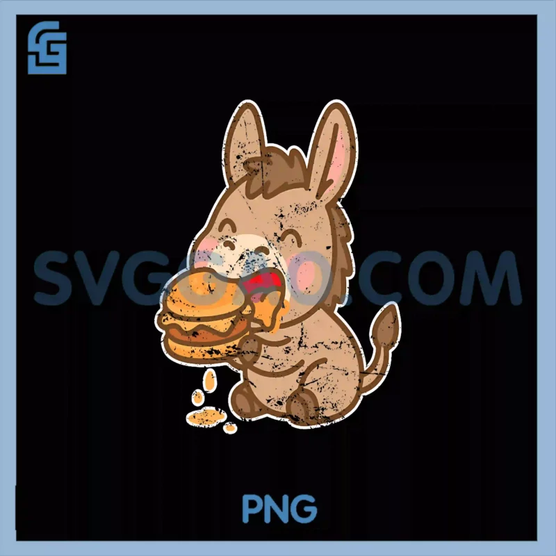 Donkey Burger PNG, Crunch Cartoon PNG