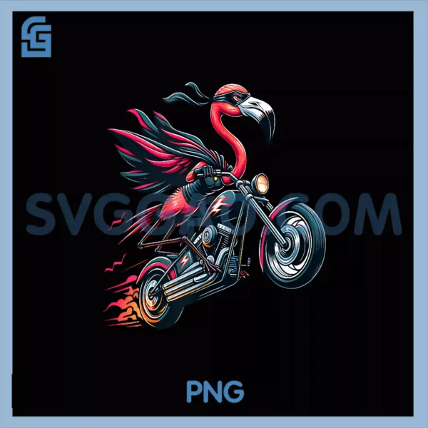Motorcycle PNG, Dogs Ride Flamingo Biker PNG – SVGGAO