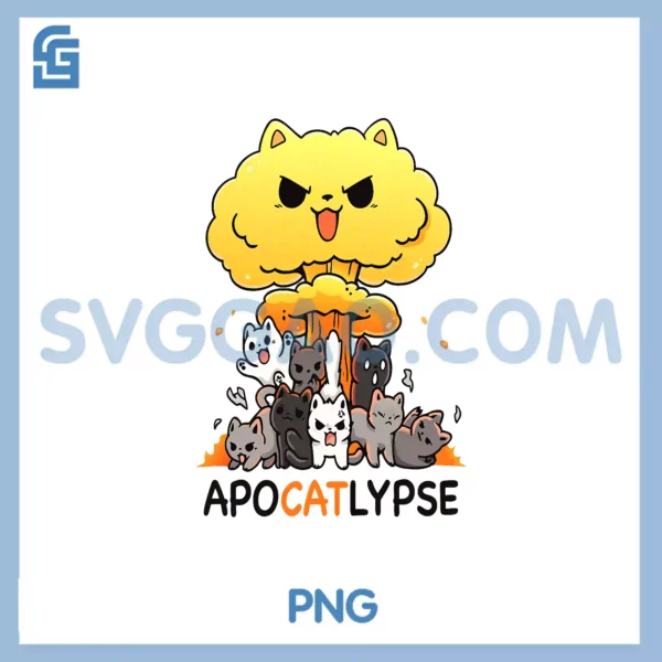 Apocatlypse PNG, Cat Meme Nuclear Explosion Art PNG – SVGGAO