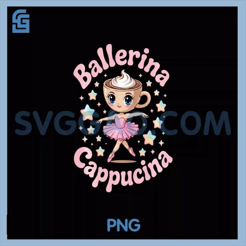 Italian Meme Ballerina Cappuccina PNG, Ballet Graphic PNG