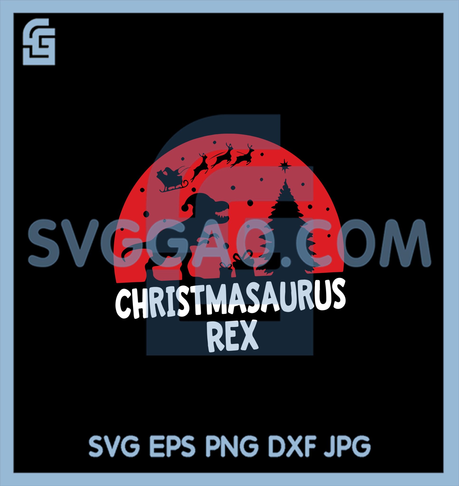 Christmasaurus Svg, Christmasaurus Rex Svg, Christmas Rex Svg