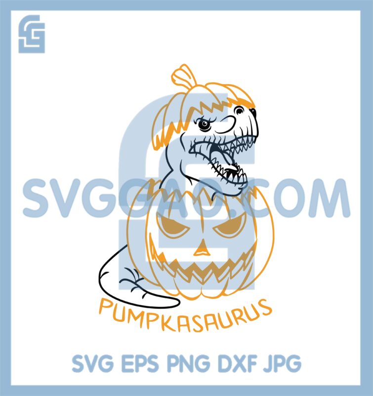 Dinosaur Pumpkin Shirt Svg, Pumpkasaurus Svg, T-rex In Pumpkin Svg, T ...