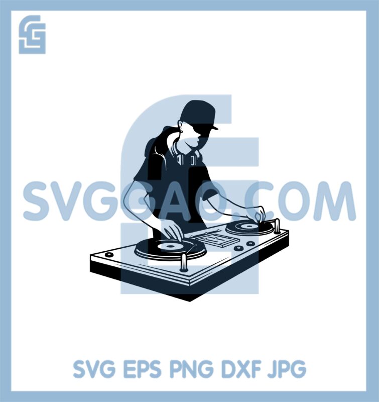 DJ Disc Jockey Svg, Male Turntable Mixer Svg, Rave Night Svg – SVGGAO