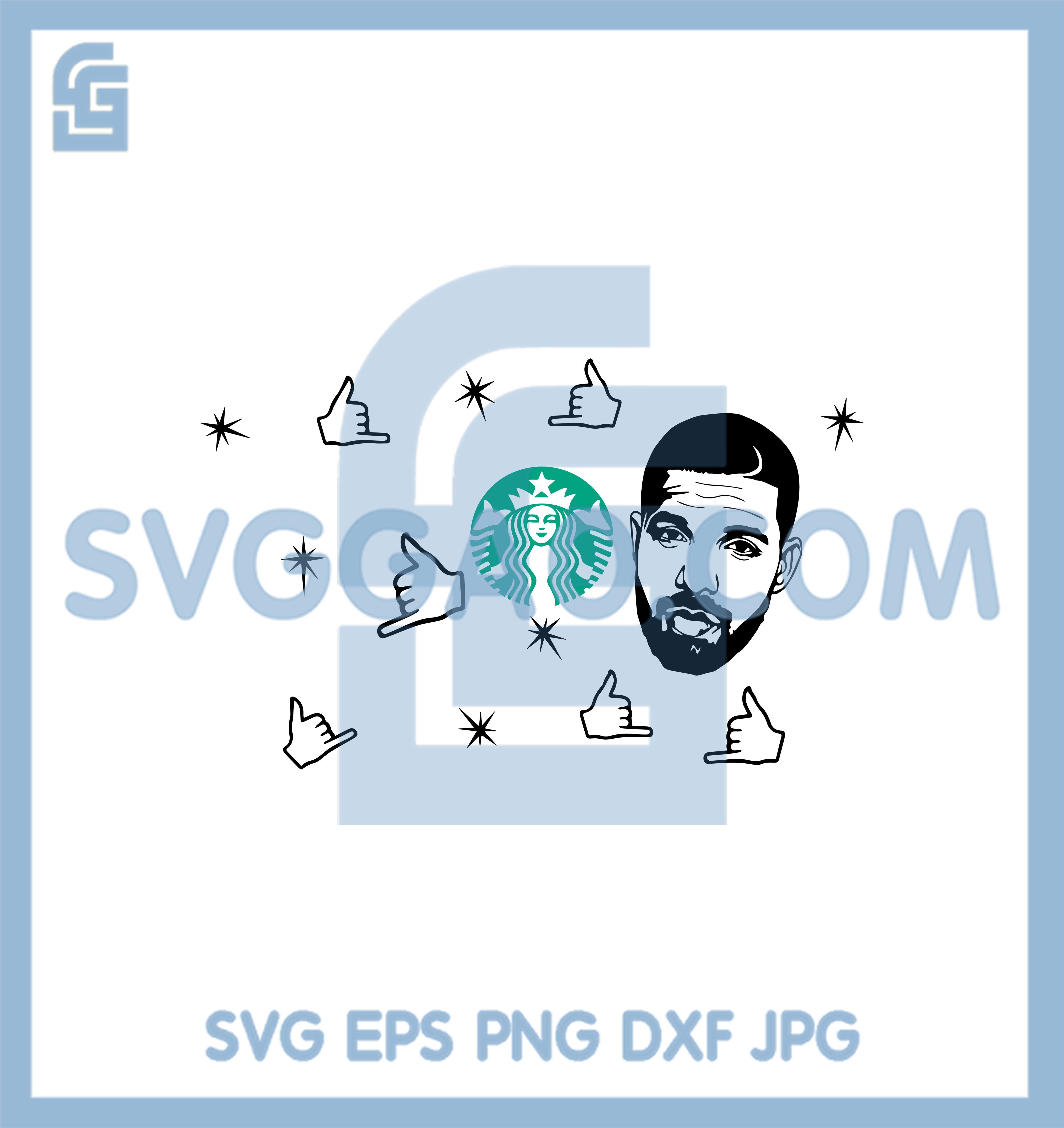 Drake Wrap Starbucks Svg, Drizzy Vibes Svg, Drake Logo Coffee Svg