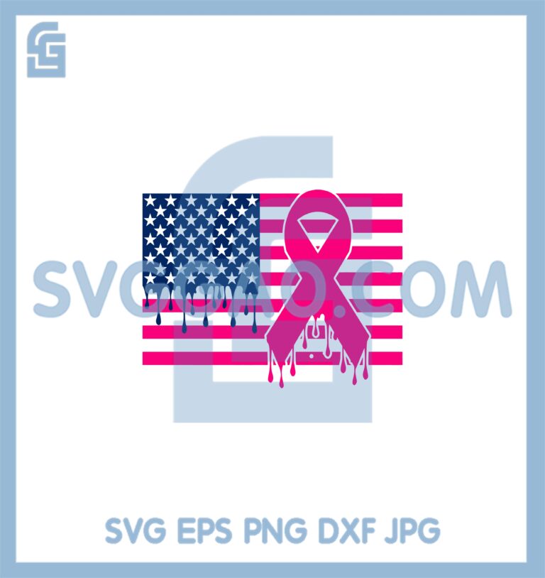 Dripping Ribbon Flag Svg, Cancer Survivor Svg Svg Patriotic Ribbon ...