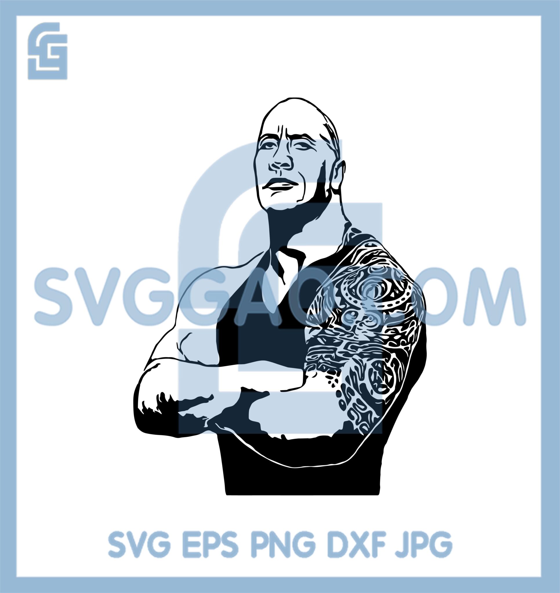 Dwayne The Rock Johnson Svg, The Rock Johnson Digital Svg