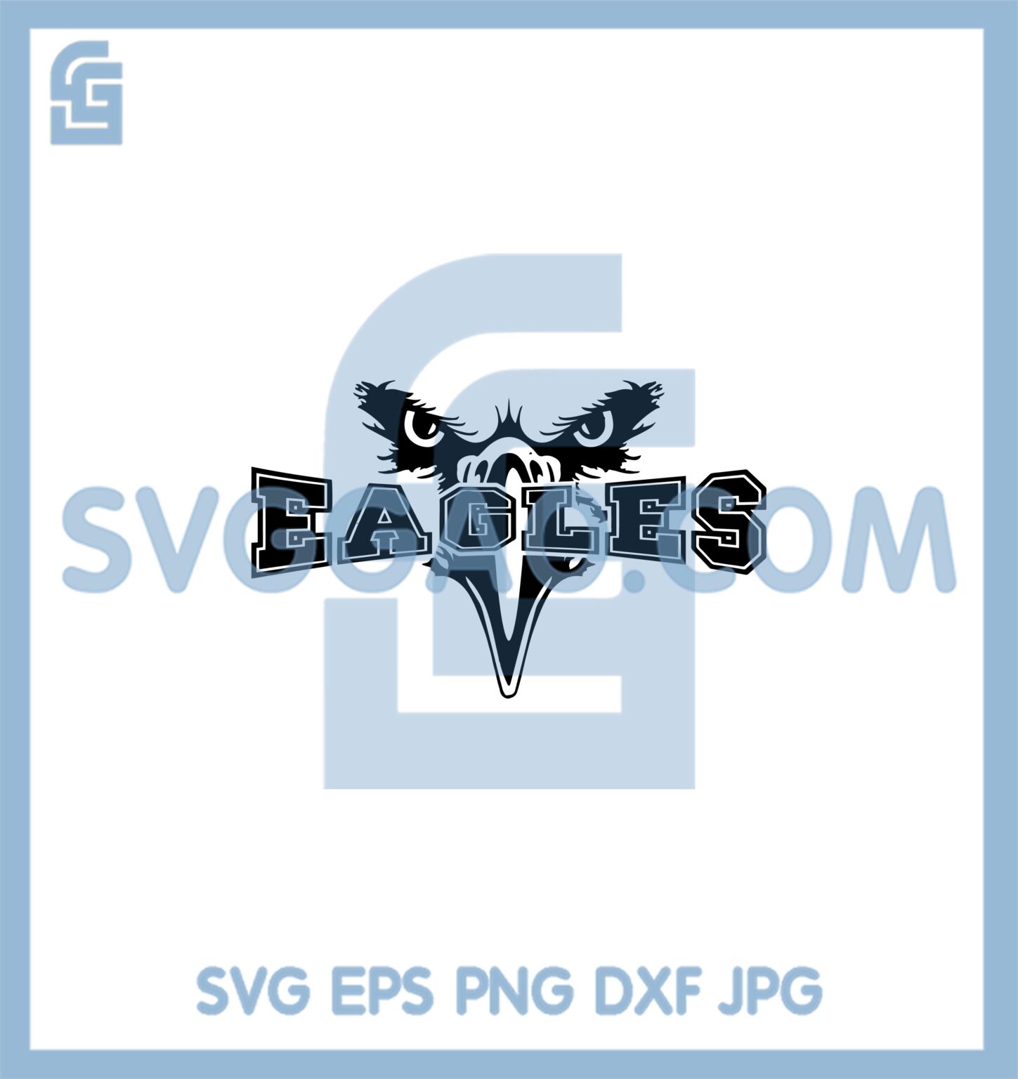 Eagles Eyes Football Svg, Eagle Face Svg, Football Logo Svg – SVGGAO