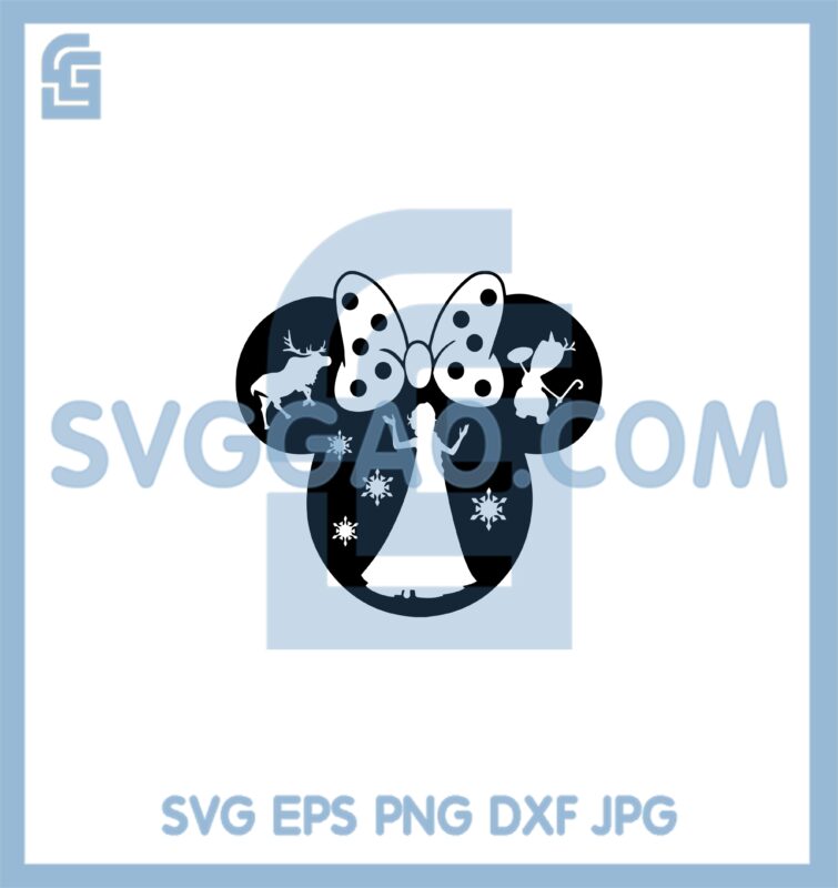 Elsa Frozen Design Svg, Family Custom Svg, Princess Mouse Ear Designs Svg